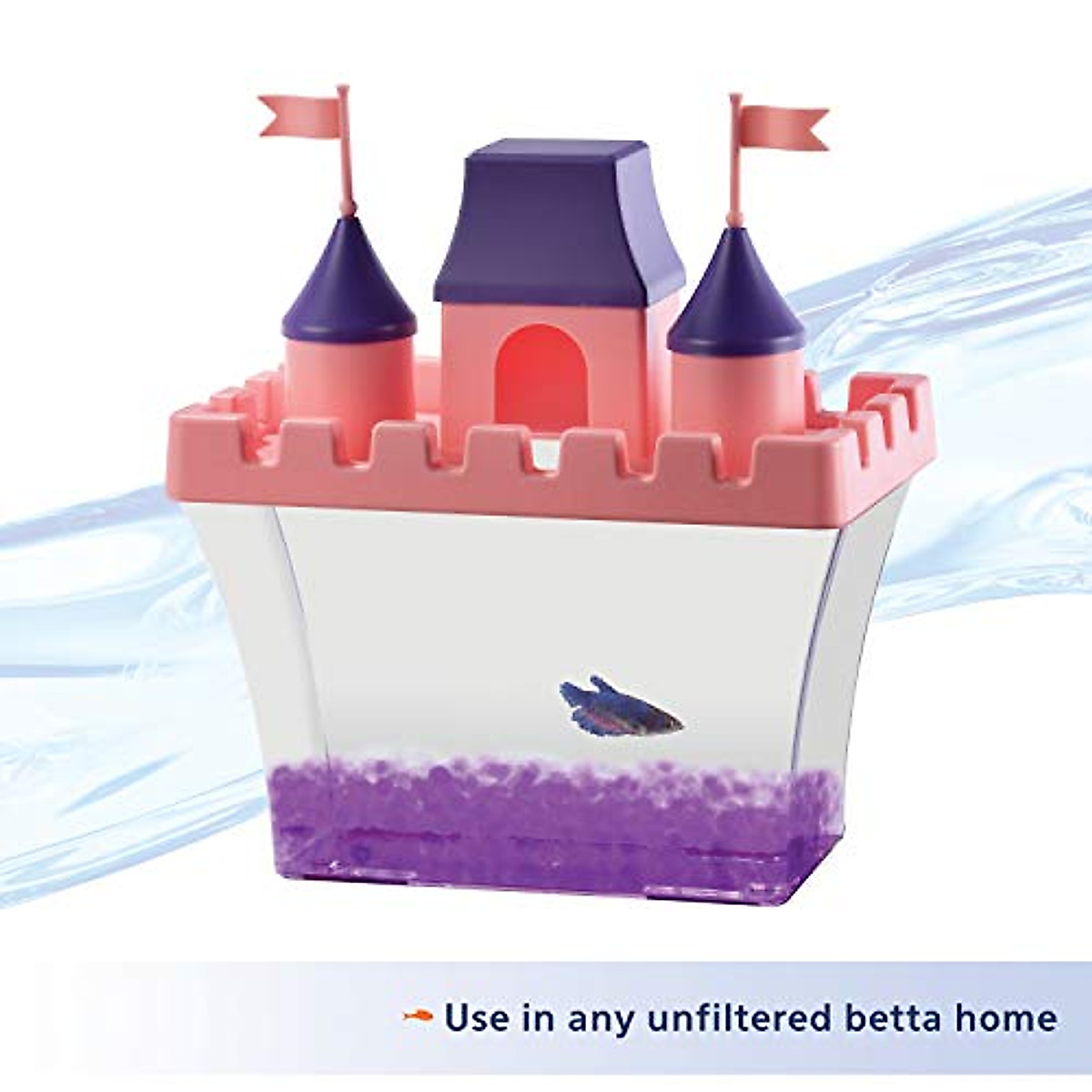 Aqueon Pure Betta Beads, Purple