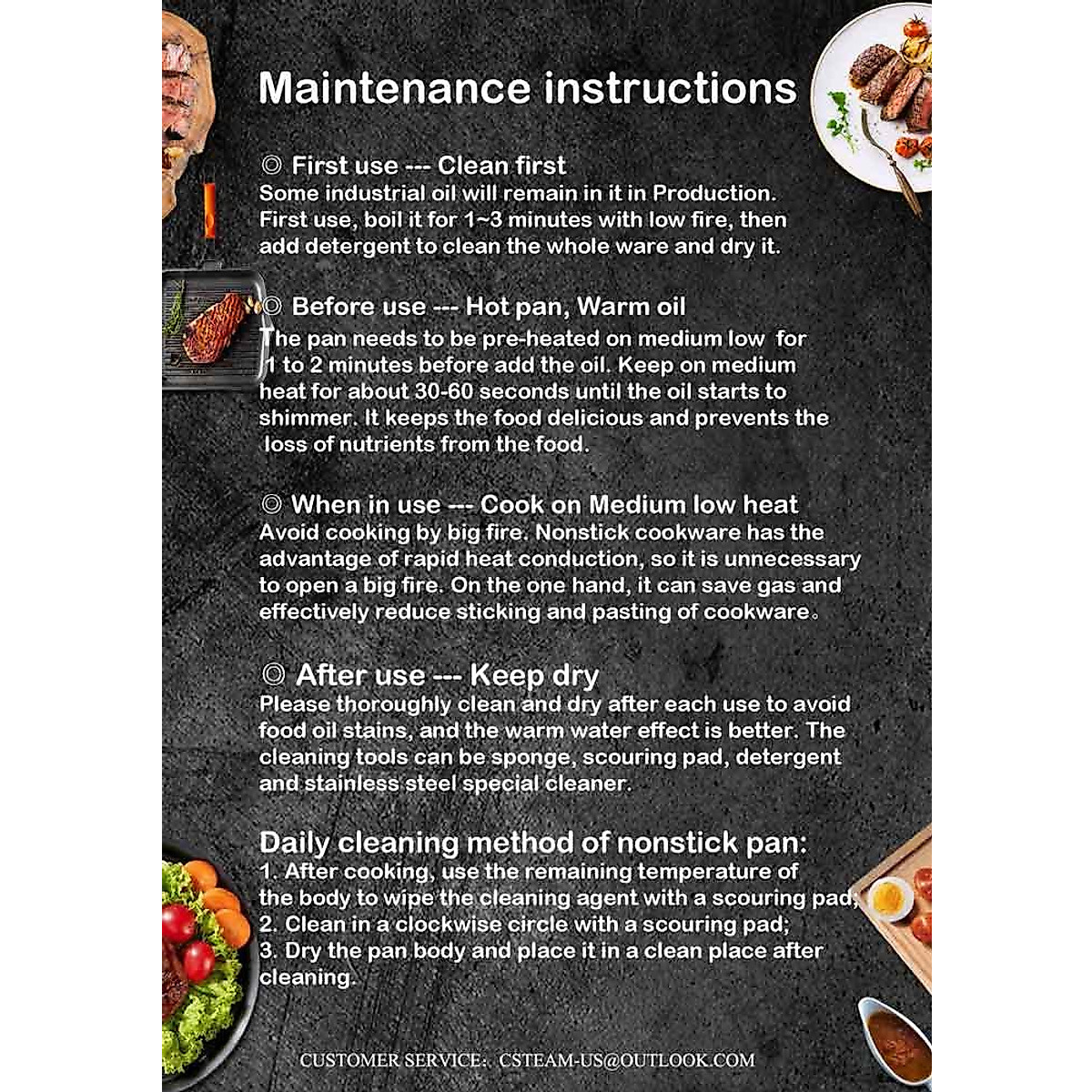 AUDANNE Nonstick Frying Pan with Lid, 10 inch Non Stick Stainless Steel Skillet with Handle - PFOA Free, Oven Safe Non-stick Teflon Coating Induction Cooking Fry Pans, Black 10"