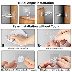20 Pack Anti Tip Furniture Anchors No Drill, Baby Proofing Furniture Wall Anchor Straps, Adhesive Cabinet Safety Wall Anchors, Furniture Safety Straps for Bookcase Cabinet Drawer Dresser Shoe Shelf