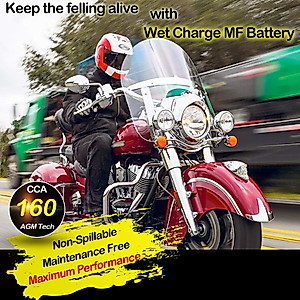 Weize YTZ10S-BS High Performance - Maintenance Free - Sealed AGM Motorcycle Battery Compatible With Yamaha Honda