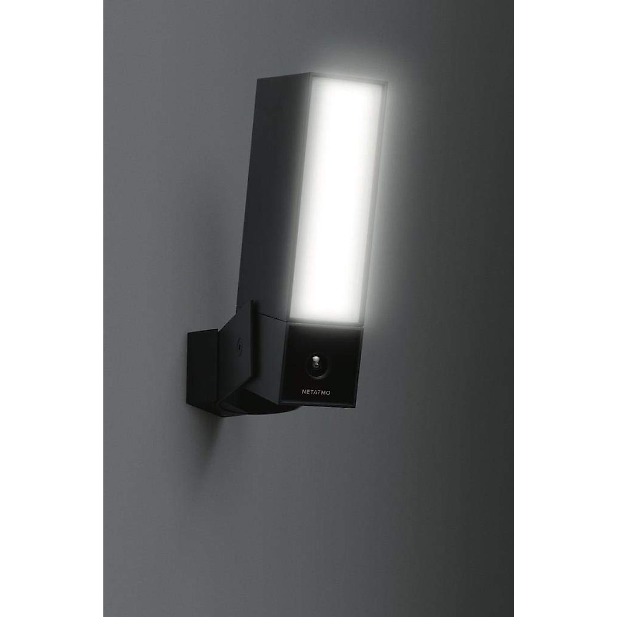 Pass & Seymour Netatmo c Camera, WiFi, Integrated Floodlight, Movement Detection, Night Vision, Without Fees, NOC01-US, Black Aluminium