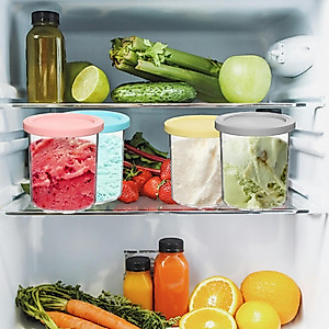 TFUTLT 24oz Containers Replacement for Ninja Creami Deluxe Pints and Lids - 4 Pack,Compatible with NC500 NC501Series 11-in-1 Deluxe Ice Cream Maker