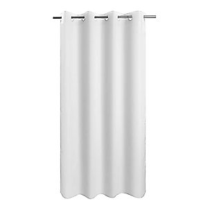 Stall Fabric Shower Curtain No Hooks or Liner Needed - Soft Shower Stall Curtain 54" x 78" Hotel Grade, Waterproof & Machine Washable, White, 54x80 Stall Size