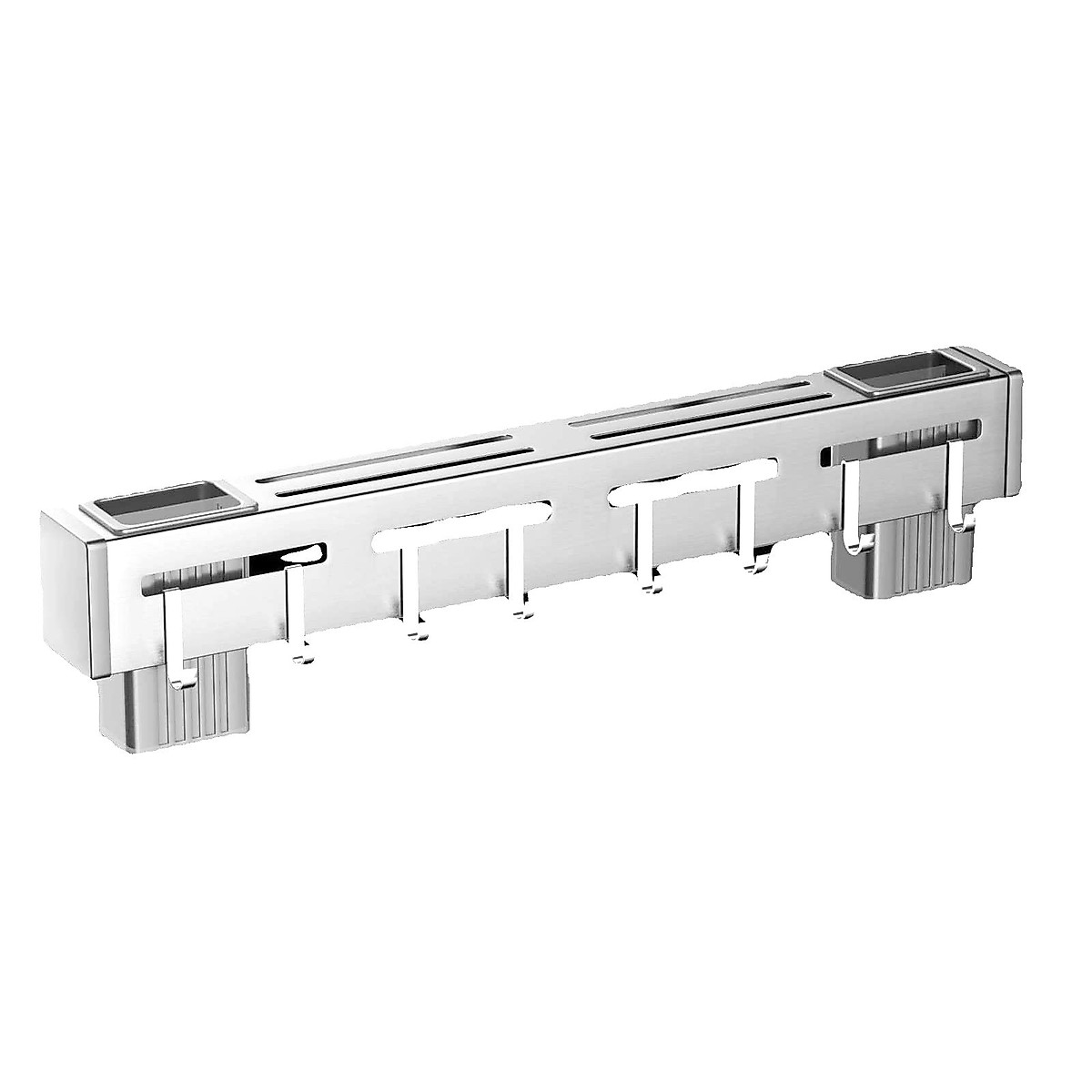 Camidy Stainless Steel Knife Bar Wall Mounted Kitchen Knife Holder Knife Block with Chopstick Holders 8 Hooks