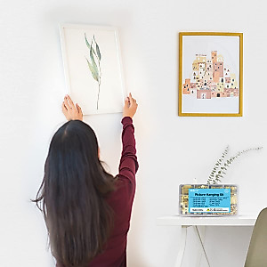 302Pcs Picture Hanging Kit, Heavy Duty Photo Frame Hangers with 10-75lb Hooks, Sawtooth Hardware, Screw Eyes, D Rings, Nails, Screws, Steel Wire for Picture, Painting ,Mirror, Wall Art Mounting