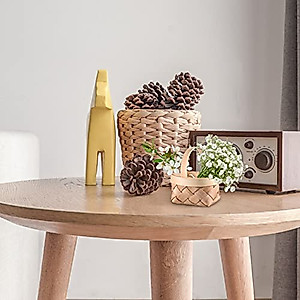 DOITOOL 24PCS Mini Woven Baskets with Handles for Party Favors Crafts Decor, Small Woven Baskets for Wedding Party Favor Farmhouse Decor