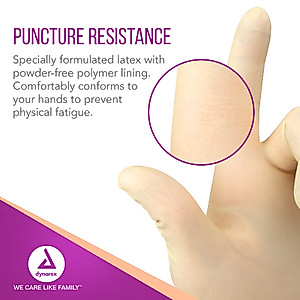 Dynarex Sterile Disposable Latex Surgical Gloves, Powder-Free, Sterilely Packaged in Pairs, Medical & Healthcare, Bisque, Size 6, 1 Case of 200 Pairs