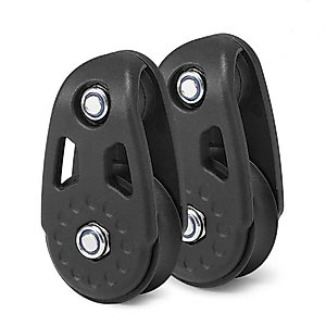 LIXADA 2Pcs Kayak Slide Rail Anchor Trolley Kit Pulley Blocks for Kayak Canoe Boat