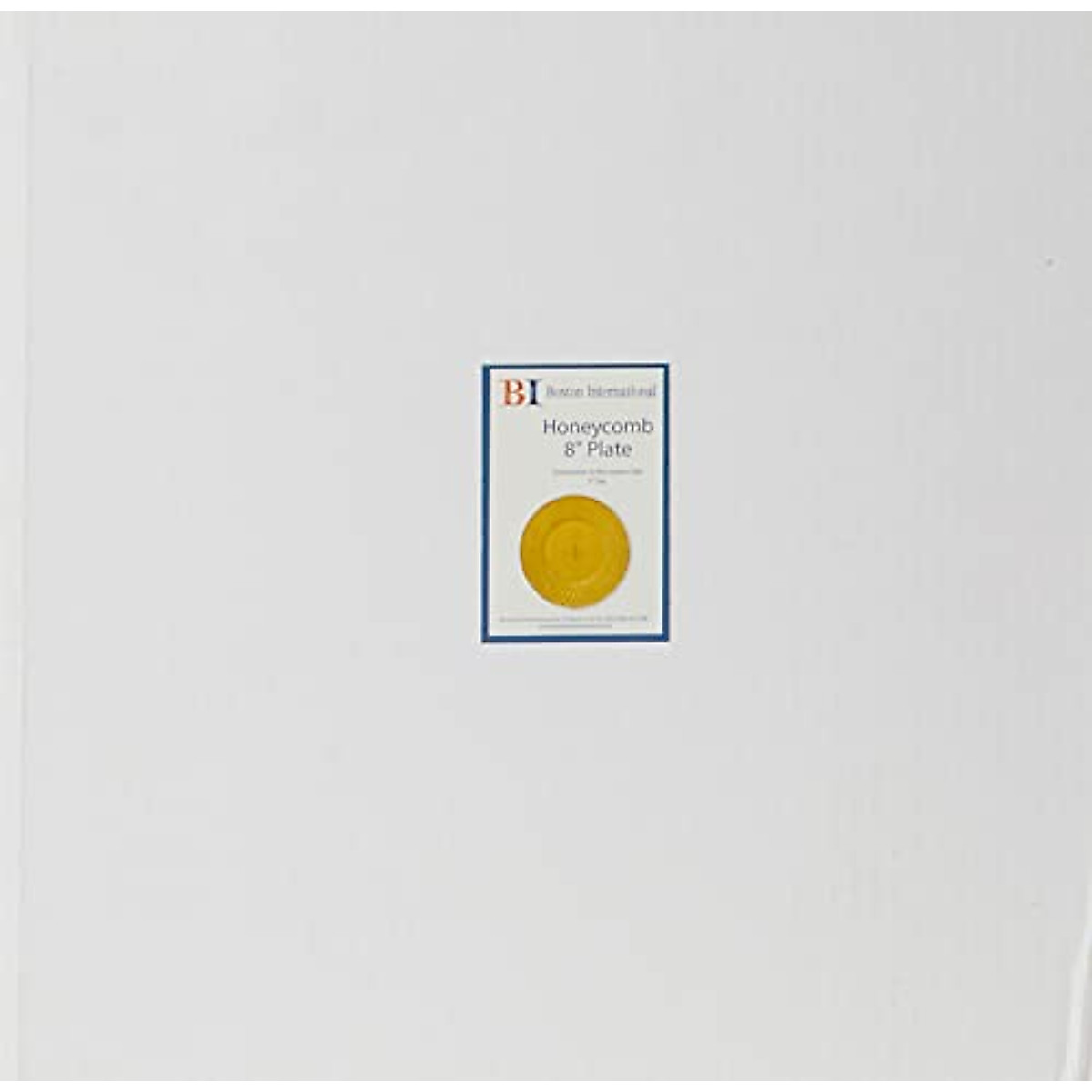 Boston International Embossed Stoneware Plate, 8-Inch Diameter, Honeycomb