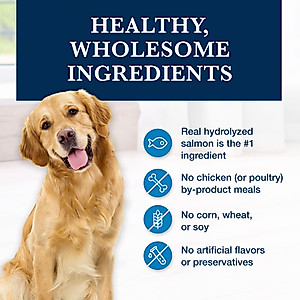 Blue Buffalo Natural Veterinary Diet HF Hydrolyzed for Food Intolerance Dry Dog Food, Veterinarian's Prescription Required, Salmon, 6-lb. Bag