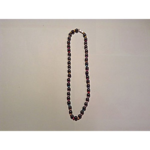 17 ' MAGNETIC HEMATITE BALL BEAD & COLOR BEAD NECKLACE USABLE BY AGE 13 & UP