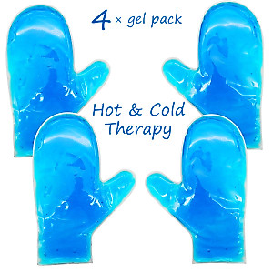 Hot and Cold Hand Therapy Gloves, Hand Ice Pack, Ice and Heat Therapy Pain Relieving Mittens | Microwavable and Freezable, Arthritis, Finger and Hand Injuries, and Carpal Tunnel Small, Medium