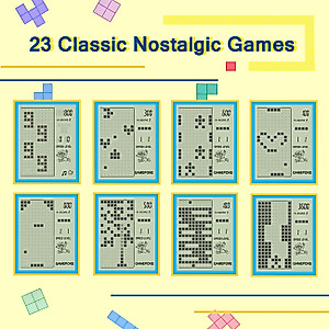 JIDAFANG-US 2 Pcs Brick Game Console Large Screen Handheld Games Electronic Games Build in 23 Classic Game for Kids Adults(Random Color)