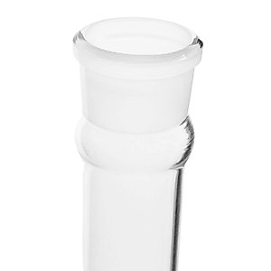 EISCO Volumetric Flask, 50ml - ASTM, Class A - Tolerance ±0.05ml - Interchangeable, Size 13 Polypropylene Stopper - Single, White Graduation - Borosilicate Glass
