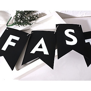 Fast One Banner - Fast One Car Birthday Party, Fast One Flag Banner, First Birthday Party, Vroom Car Party, Fast One Party Decoration