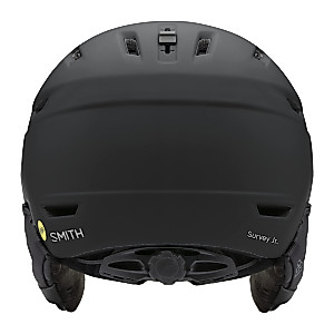 SMITH Youth Survey Jr. MIPS Snowboard Helmet with Built in Goggle (Matte Black (Green Mirror), Small/Medium)