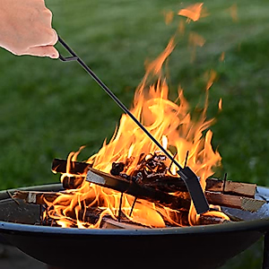 UPKOCH Smoker Household Hoe Wood Portable Grill Ash Steel Scraper Fireplace Stainless Egg Removal Charcoal Duty Home Fire Coal Heavy Cleaner Hand Supplies Garden Oven Corner Black Poker