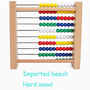 Artist Unknown Abacus for Kids Math Preschool Number Learning Classic Wooden Toy Developmental Toy Wooden Beads 8 Extension Activities Great Gift Toddler Girls and Boys
