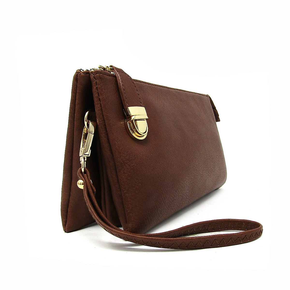 Solene Womens Multi Compartment Functional Crossbody Bag Shoulder Bag-WU020B (Rose Pink)