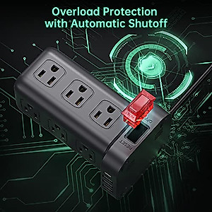 Extension Cord with Multiple Outlets, Surge Protector Power Strip Tower, 12 AC 4 USB (1 USB C)，Mini Power Strip with USB Ports, Surge Protector Tower 6.5FT Overload Protection for Home Office