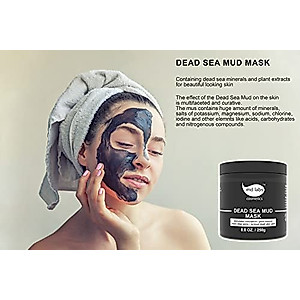 md labs cosmetics Dead Sea Mud Mask - for Face and Body - Spa Quality Pore Reducer - Natural Skin Care for Women and Men - Tightens Skin for A Healthier look- 8.8 oz