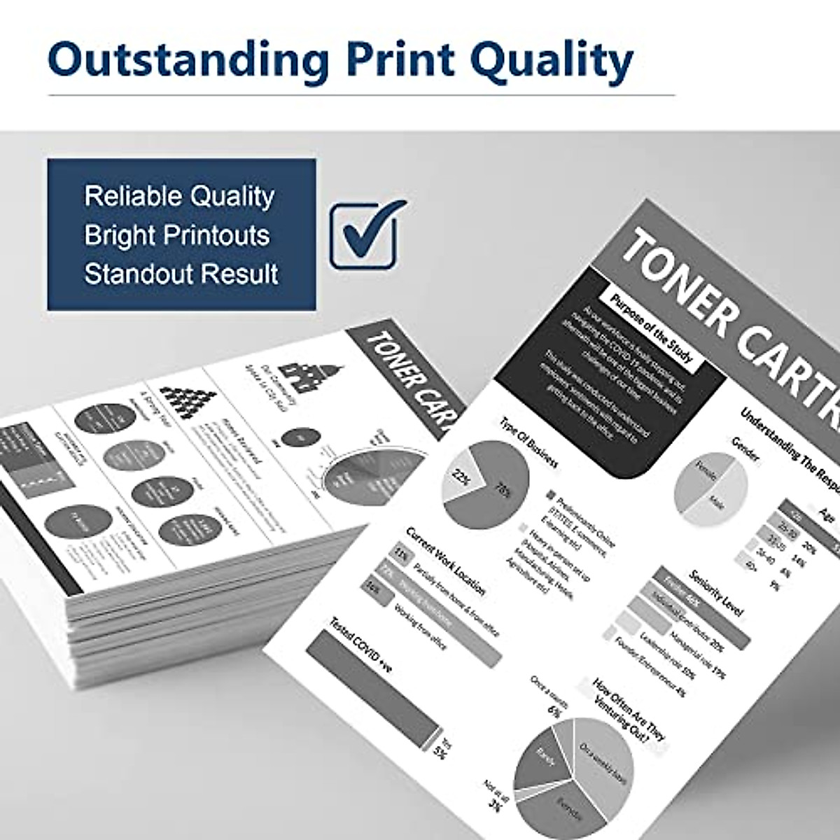 DOPHEN TN-450 TN450 Black Toner Cartridge High Yield 1-Pack Compatible TN450 Toner Replacement for Brother DCP-7060D 7065DN IntelliFax-2840 2940 HL-2240D 2270DW 2280DW MFC-7365DN 7860DW Printer