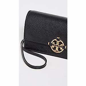 Tory Burch Women's Miller Wallet Crossbody, Black, One Size