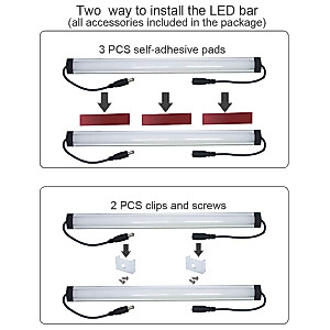 Litever Kitchen Under Cabinet LED Lighting Kit Plug-in, Super Bright, 6 PCS 12 Inches Light Bars, Daylight White, 31W 2000 Lumen, Perfect for Kitchen Cabinet Counter Shelf-(6 Bars Kit-5000K)