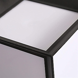 CIRCIR Outdoor Post Light Exterior Pillar Light Premium LED Square Post Cap Light – Outdoor Light for Fence Deck Or Patio -Warm White Lighting-Aluminum - Black-Size : H260MM