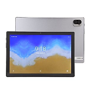 Acogedor 10.1 inch Android Tablet, 6GB+64GB, Octa Core, Dual SIM Card Slots, 8+16MP Dual Camera, 2.4G 5G WiFi 4G LTE Tablet for Enterntainment (Iron Gray)