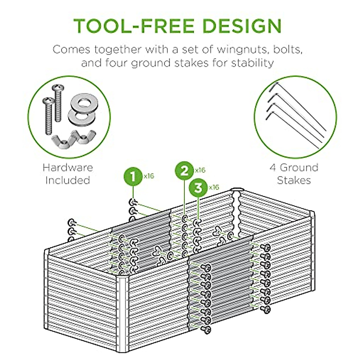 Best Choice Products 4x2x2ft Outdoor Metal Raised Garden Bed, Deep Root Planter Box for Vegetables, Flowers, Herbs, and Succulents w/ 119 Gallon Capacity - Charcoal