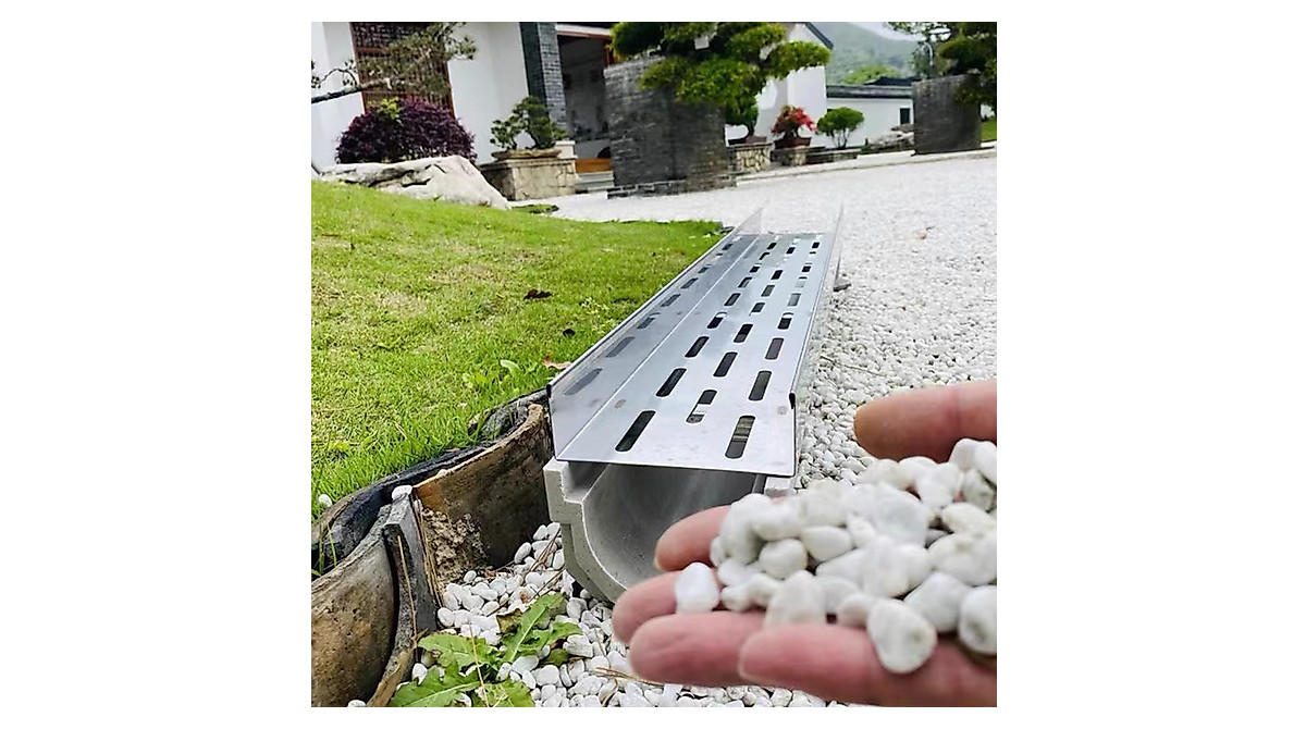 Blazea Garden Trench Drain System - Durable & Decorative Channel Kit