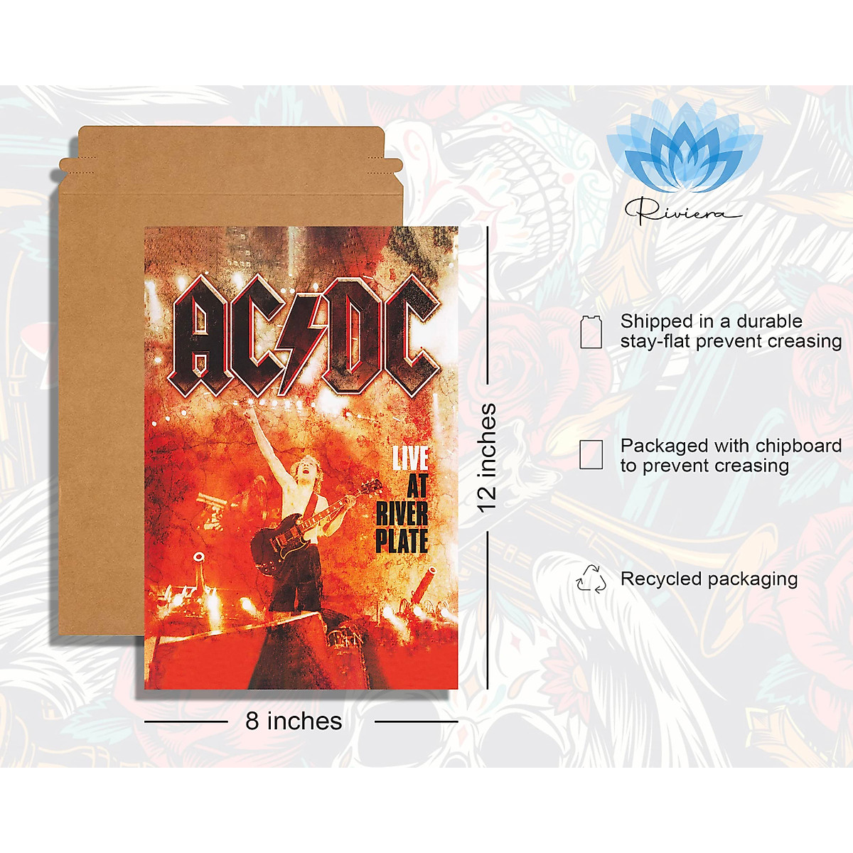Riviera Vintage Rock Band Posters for Retro Decor