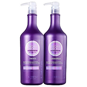 INOAR – Absolut Speed Blond Shampoo & Conditioner Set Designed for Bleached, Blonde, Brassy, and Grey Hair Types, Vegan Hair Product, Cruelty Free Haircare for Men and Women (2 Bottles, 33.8 oz. each)