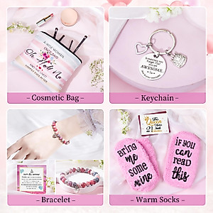 21st Birthday Gifts for Her Women,Happy 21st Birthday Basket Gifts Box for Her Daughter Sister Girlfriend,Tumblers Gifts Set for 21 Year Old Women,Funny 21 Birthday Gifts Ideas