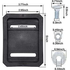 Thaekuns 784-5580 Replacement Snowblower Plastic Reversible Skid Slide Shoes with Hardware for 2 MTD 2 Stage Yardman Cub Cadet Snowthrower