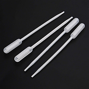 BronaGrand 200pcs 0.5ml Disposable Plastic Graduated Transfer Pipettes Dropper