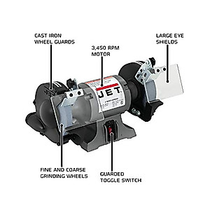 JET JBG-6A, 6-Inch Bench Grinder, 1Ph 115V (577101)