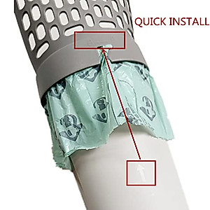 petizer Premium Cat Litter Scoop with 90 Count Refill Bags, Integrated Detachable Deep Cat Litter Shovel with Waste Container, Cat Litter Disposal System