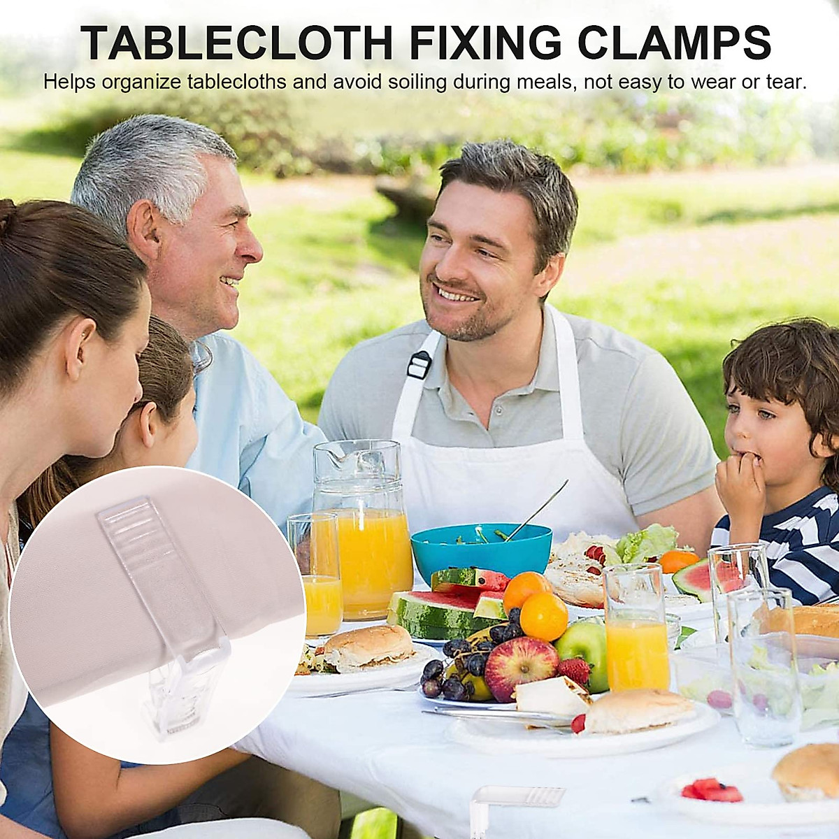DOITOOL 12pcs Tablecloth Holder Table Cover Clamps Table Cloth Clips for Outdoor Picnic Tables Large Tablecloth Clips Picnic Table Clips Hidden Securing Clip Fastener Dinner Party