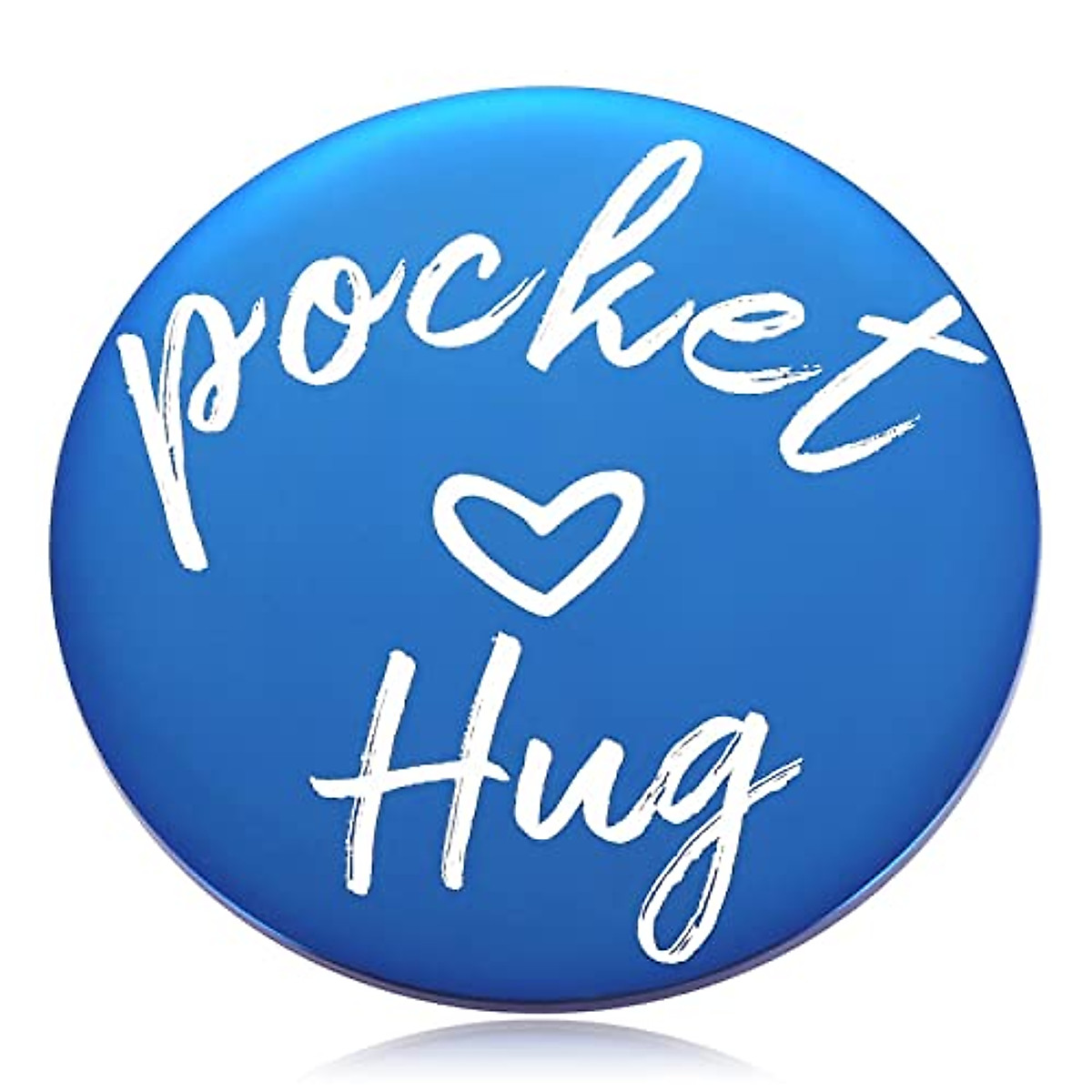 MIXJOY 2-Sided Little Pocket Hug Token Thinking of You Miss You Gift - You are Braver Than You Believe Cheer Up Gifts Good Luck Cancer Get Well Soon Coin, 1.5", Blue