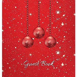 Christmas Party Guest Book (HARDCOVER), Party Guest Book, Birthday Guest Comments Book, House Guest Book, Seasonal Party Guest Book, Special Events & ... functions, housewarmings, special occasions