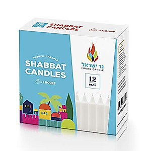 Israel Candle Shabbat Candles Shabbos 3 Hr. - 12 Ct.