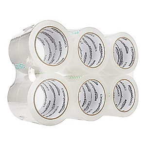 Amazon Basics Packaging Tape for Shipping, Moving and Storing, 1.88" x 54.6 yds, 12-pack