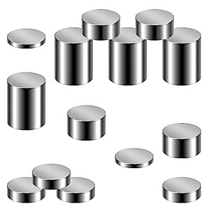 VAIPI Pinewood Derby Weights 3.5 oz Incremental and Configurable 3/8 Inch Tungsten Weights for Pinewood Derby Cylinders Cars (14Pcs)
