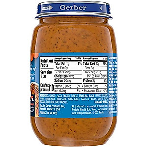 Gerber 3rd Foods Mealtime for Baby Veggie Power Baby Food Jar, Pasta Primavera, Non-GMO Project Verified Baby Food for Crawlers, 6-Ounce Glass Jar (Pack of 12)