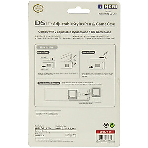 Nintendo DS Lite Adjustable Stylus Pen & Game Case