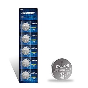 PGSONIC CR2025 3V Lithium Battery (5pcs)
