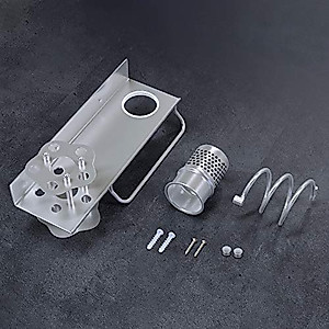 PowMax Bathroom Counter Organizer, Hair Dryer Holder Towel Shelf Rack,Toothbrush Comb Toiletries Storage