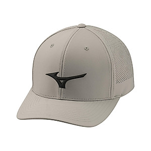 Mizuno Tour Vent Adjustable Hat, One Size Fits All, GREY